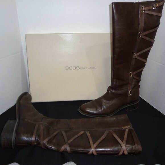 BCBG | Shoes | Bcbg Generation Brown Leather Boots | Poshmark